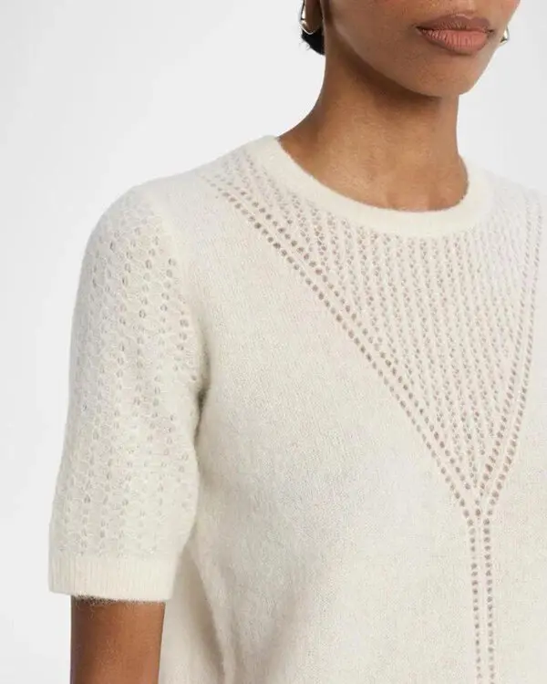 Maria Mcmanus Honeycomb Alpaca-knit T-shirt Sweater