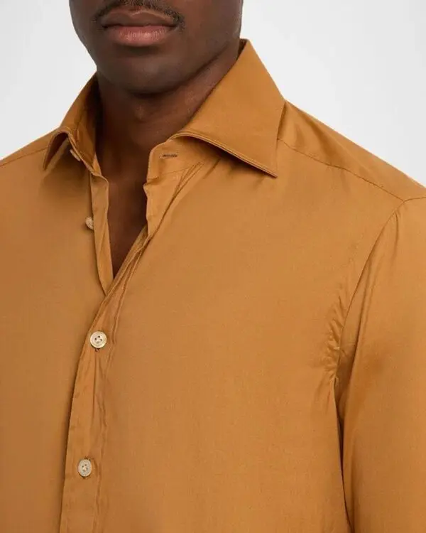 Kiton Apos;s Solid Cotton Sport Shirt