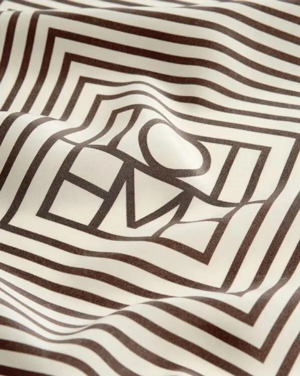 TOTEME Centered Monogram Silk Scarf