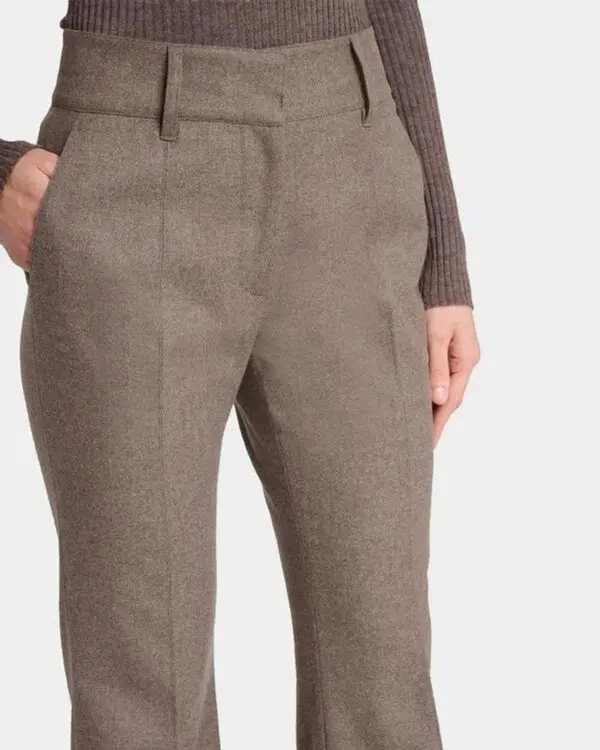 Gabriela Hearst Rhein Wool-cashmere Flannel Flare Pants