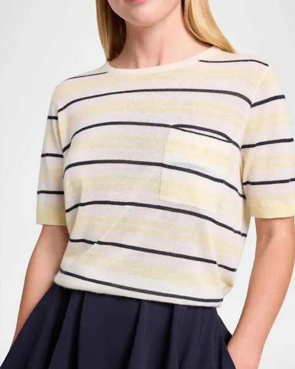 TWP Striped Cashmere T-shirt