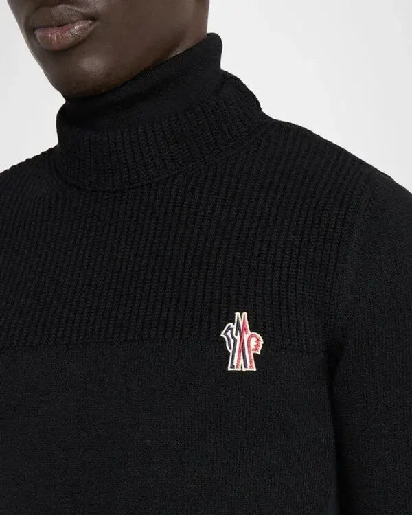 Moncler Apos;s Ribbed Wool Turtleneck Sweater