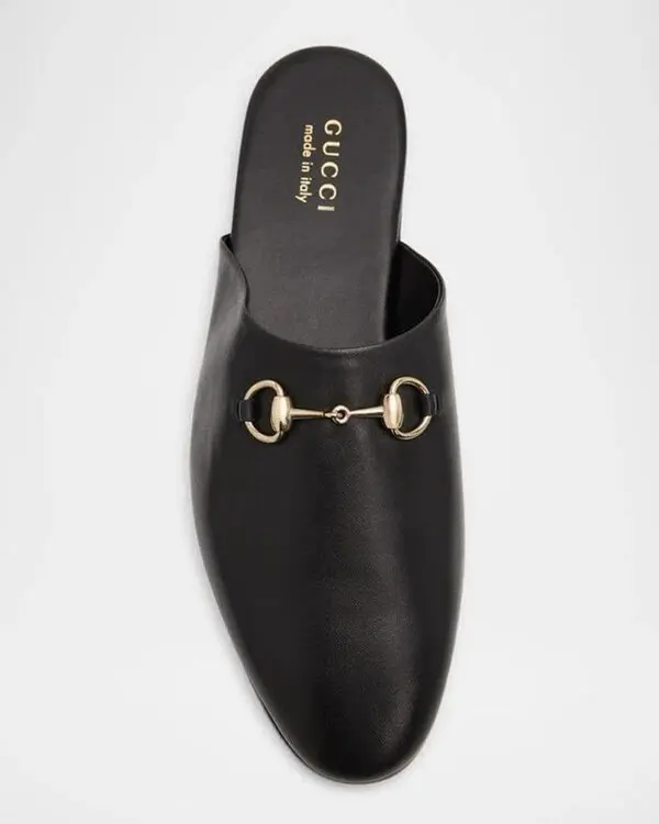 Gucci Apos;s Lucy Horsebit Nappa Leather Mules