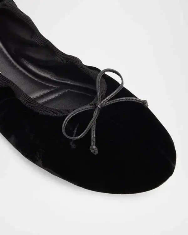 STUART WEITZMAN Nia Velvet Ballerina Flats