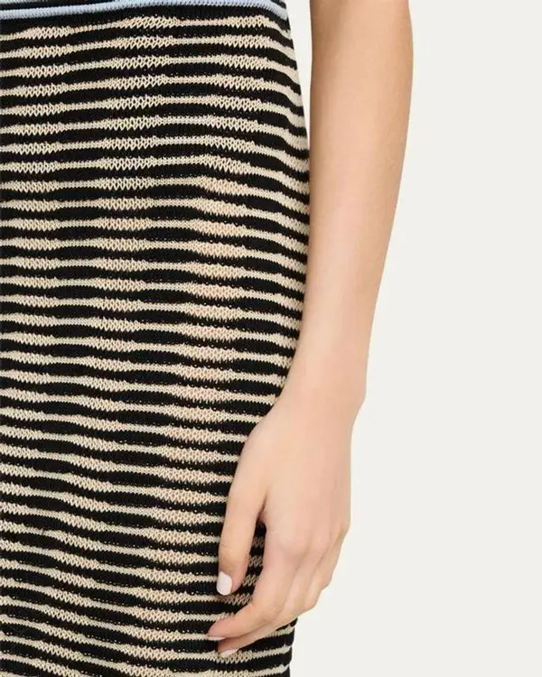 Christopher John Rogers Wave Knit Midi Pencil Skirt