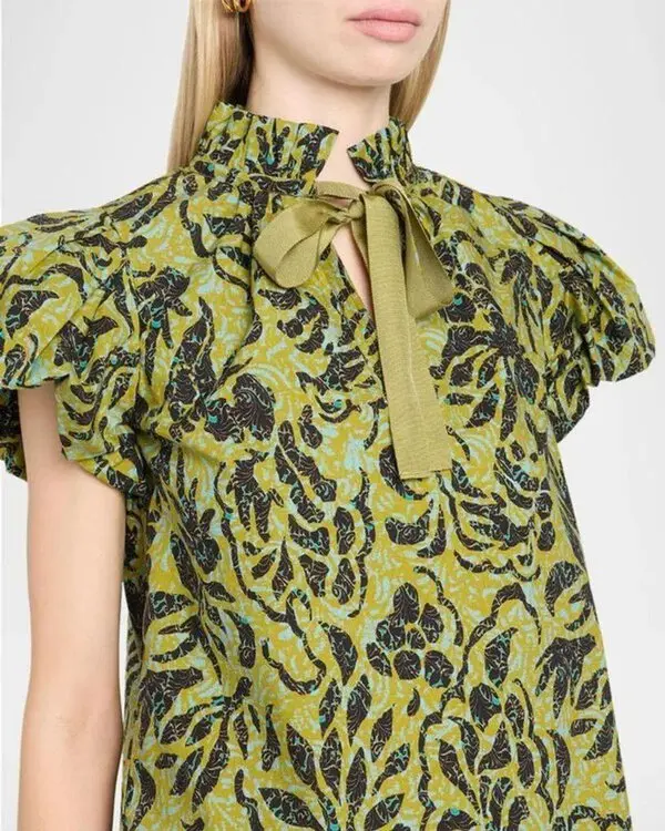 Ulla Johnson Estela Batik Floral Blouse