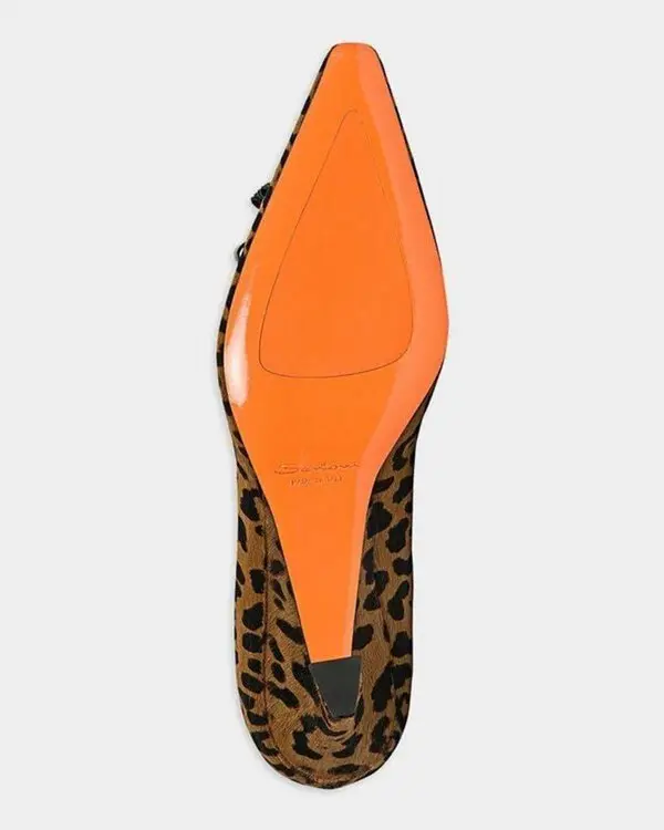Santoni Adri 55mm -print Calf Hair Pumps - Leopard