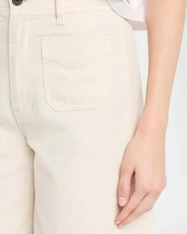 Veronica Beard Carter Front-pocket Bermuda Shorts - Ecru