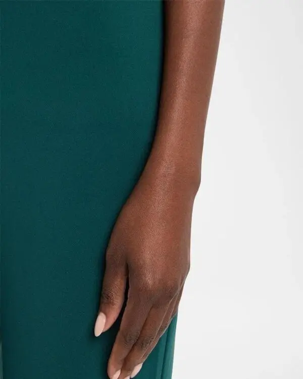 Badgley Mischka Straight-leg Crepe Pants - Pine