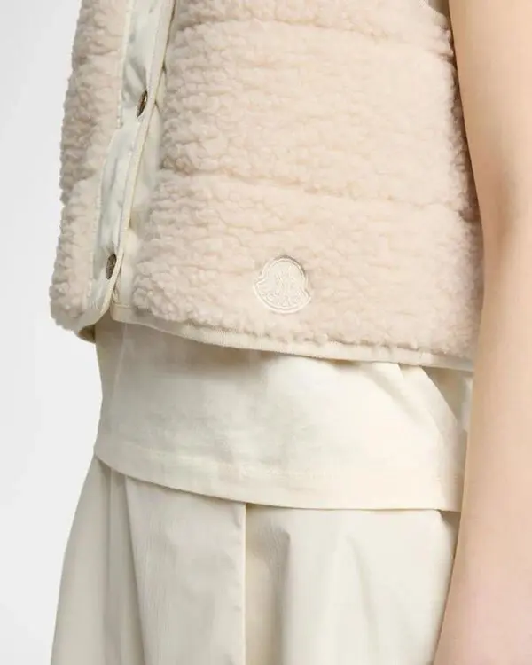 Moncler Faux Fur Paneled Vest