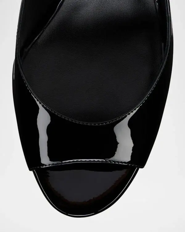 CHRISTIAN LOUBOUTIN 60mm Sofia Z Patent Leather Slingback Pumps - Black