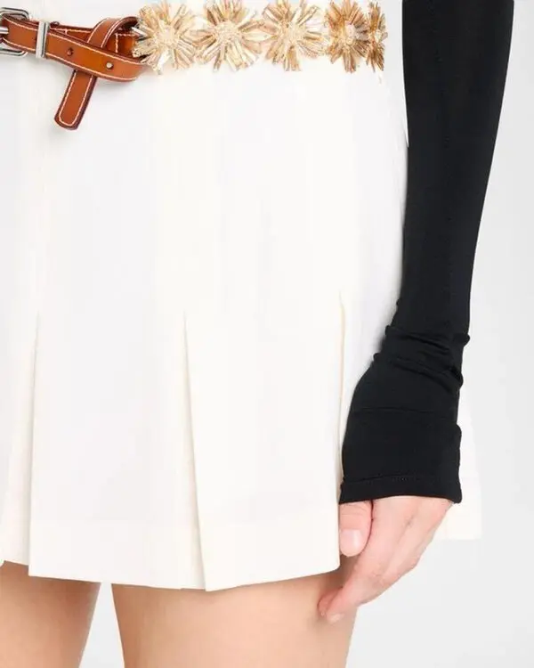 Cinq À Sept Aanya Sunflare Embellished Skort - Ivory/cham