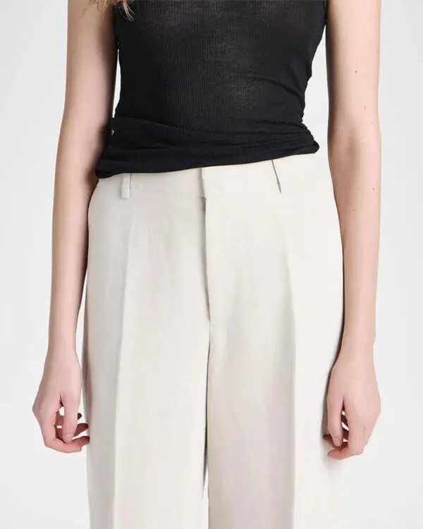JW Anderson Tailored Linen-blend Trousers - Natural