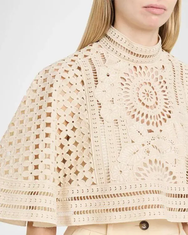 Zimmermann Indra Embroidered Cape
