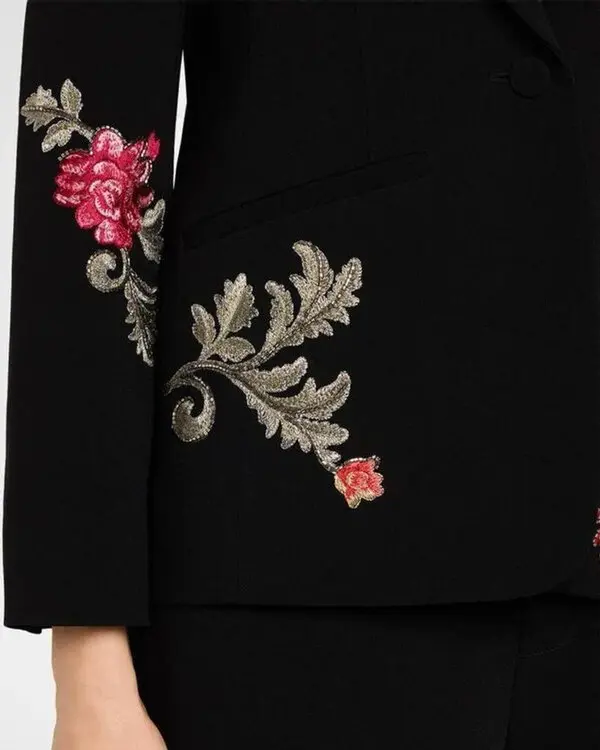 Cinq À Sept Karlie Rococo Embroidered Blazer - Black/multi