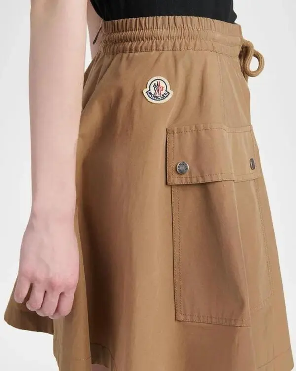Moncler Cotton-blend A-line Mini Skirt