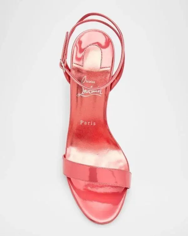 CHRISTIAN LOUBOUTIN 100mm Miss Z Patent Leather Ankle-strap Sandals