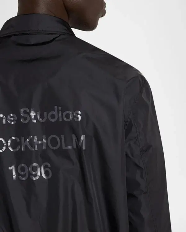 Acne Studios Apos;s Nylon Logo Shirt Jacket