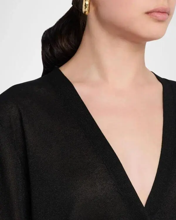 Kobi Halperin Jenna Button-down Knit Sweater - Black
