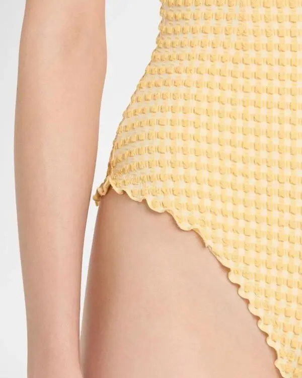 Simkhai Suni Textured Gingham One-piece Swimsuit - Mango Mult
