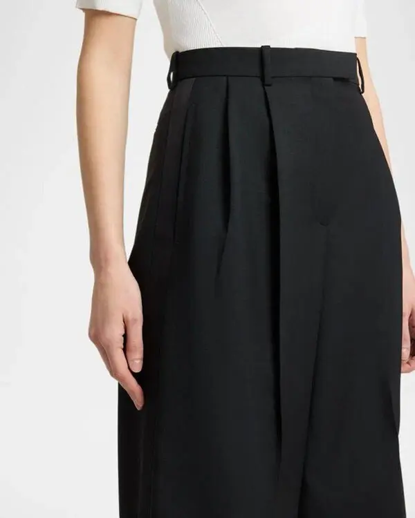 Givenchy Pleated Wool-mohair Tuxedo Pants - Black