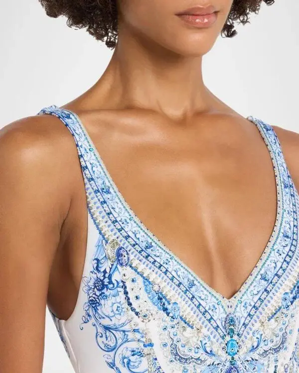 Camilla V-neck One-piece Swimsuit