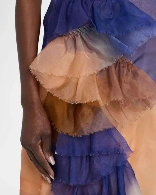 Ulla Johnson X Helen Frankenthaler Yelena Ruffled Silk-organza Skirt
