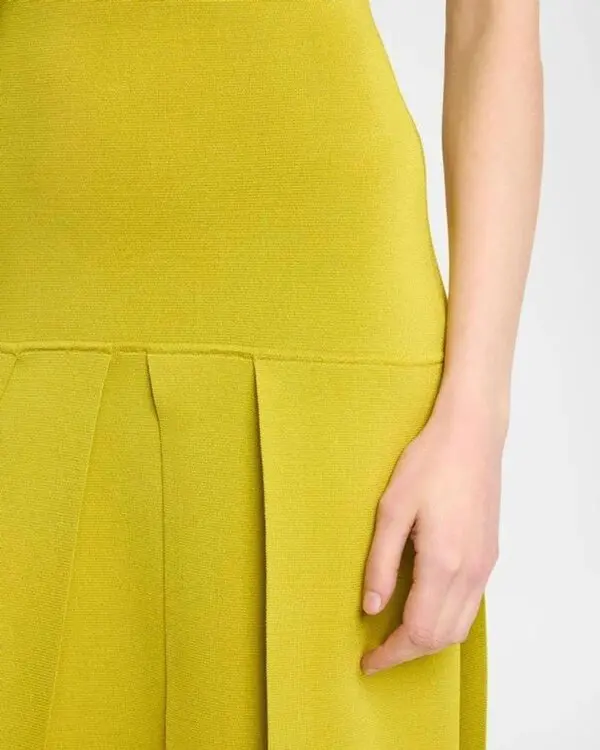 Alaïa Turtleneck Carwash Knit Maxi Dress