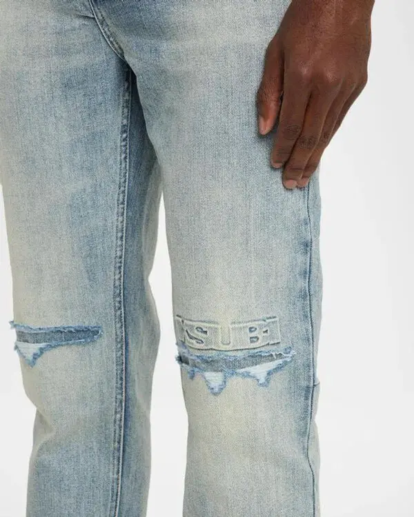Ksubi Apos;s D-chitch Astral Distressed Straight-leg Jeans