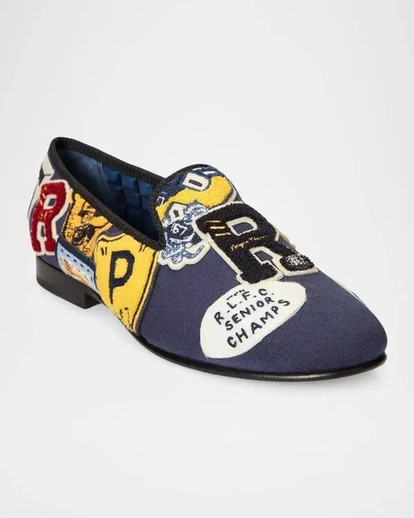 Polo Ralph Lauren Apos;s Paxton Logo-patch Canvas Slippers