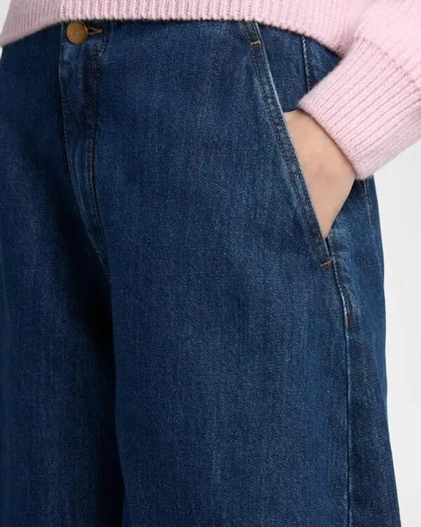 JIL SANDER Oversized Barrel-leg Jeans - Medium Den