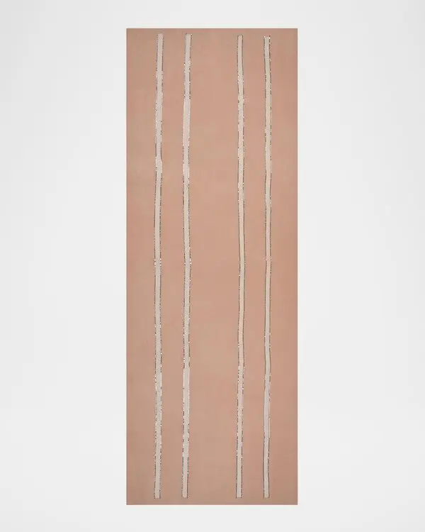 Janavi Sheer Cashmere Sequin-panel Scarf - Nude