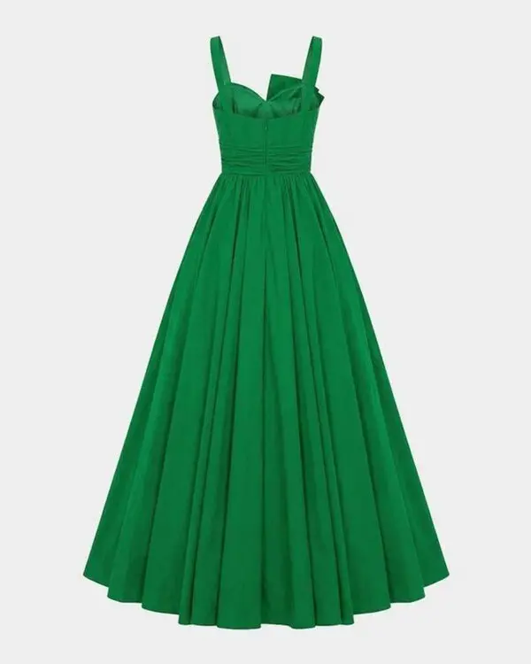 Mac Duggal Sweetheart Bow-front Faille Gown