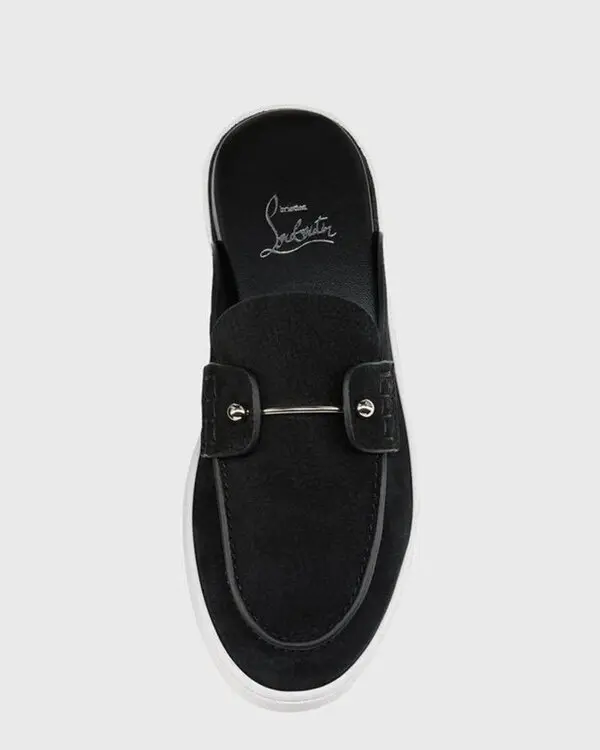 CHRISTIAN LOUBOUTIN Chanme Donna Leather Boat Shoe Mules