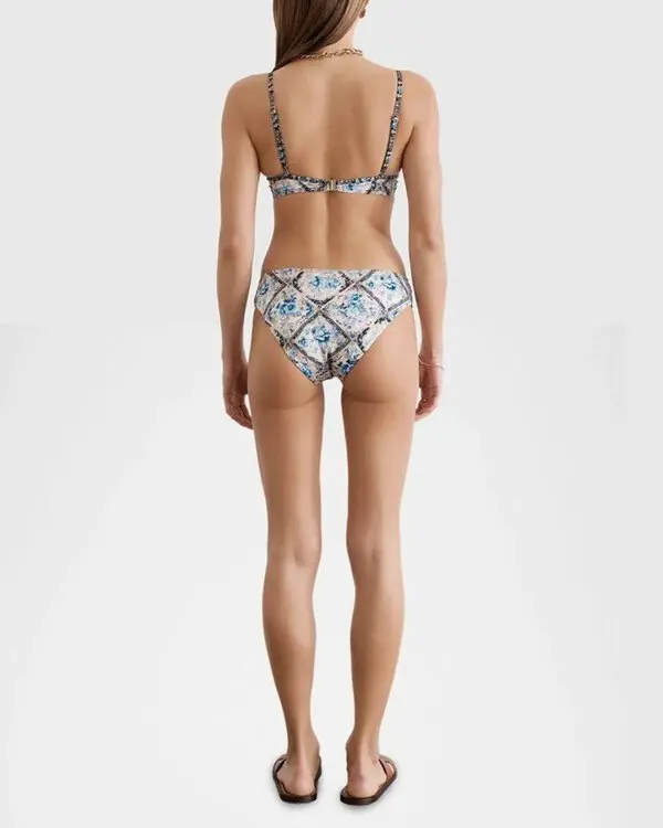 AQUA BLU AUSTRALIA June Gathered Bikini Top - Blue