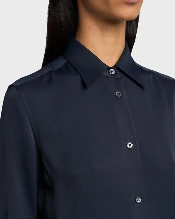 JIL SANDER Short-sleeve Viscose Button-down Shirt