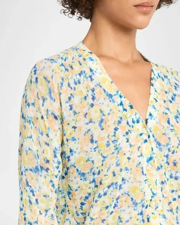 Ulla Johnson Vivienne Floral Cropped Cardigan - Daffodil