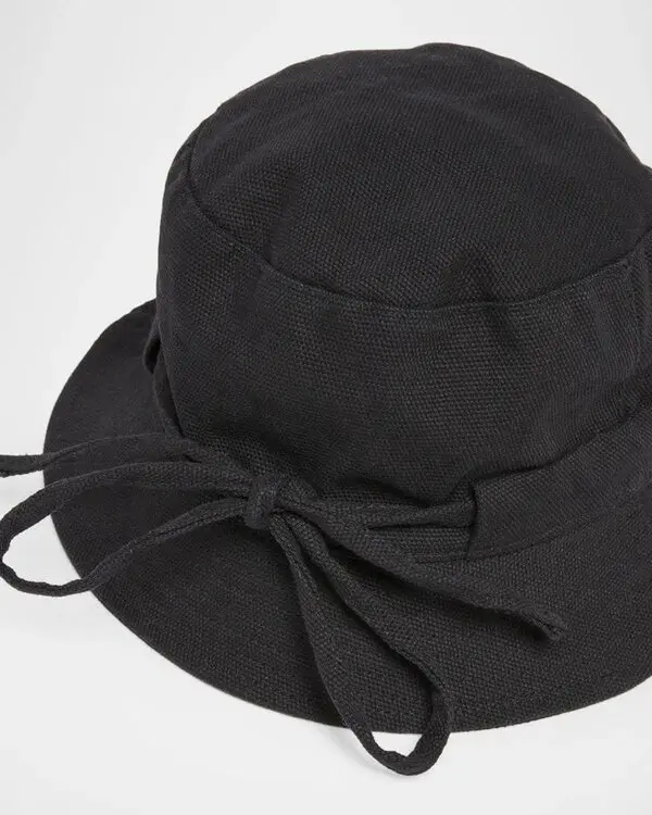 Jacquemus Apos;s Le Bob Gadjo Canvas Drawstring Bucket Hat