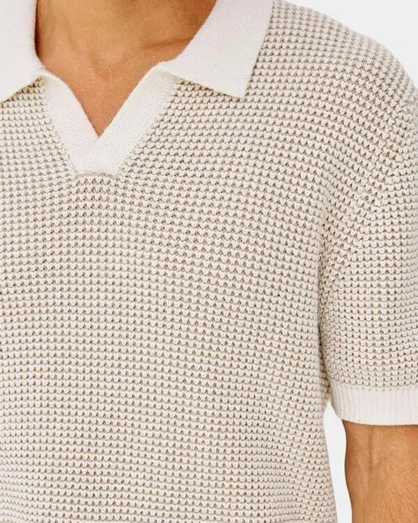 Rails Apos;s Pearson Cotton-cashmere Johnny Collar Polo Shirt