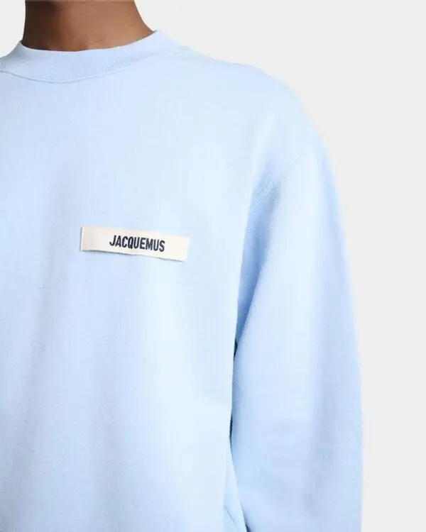 Jacquemus Apos;s Grosgrain Logo Cotton Sweatshirt - Light Past