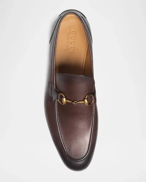 Gucci Apos;s Jordaan Leather Loafers - Dark Brown