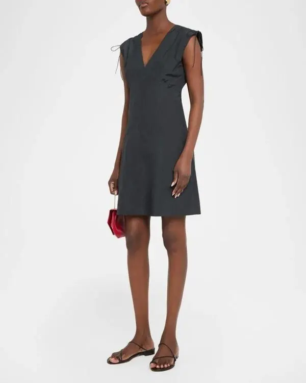 Rag & Bone Emmet Poplin Mini Dress - Black