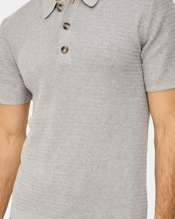 Rails Apos;s Nathan Textured Cotton-cashmere Polo Shirt