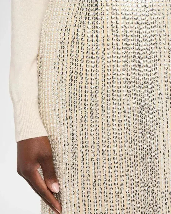 Rag & Bone Lili Beaded Midi Skirt - Chocolate