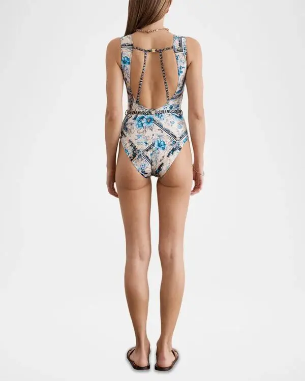 AQUA BLU AUSTRALIA Brianna Belted One-piece Swimsuit
