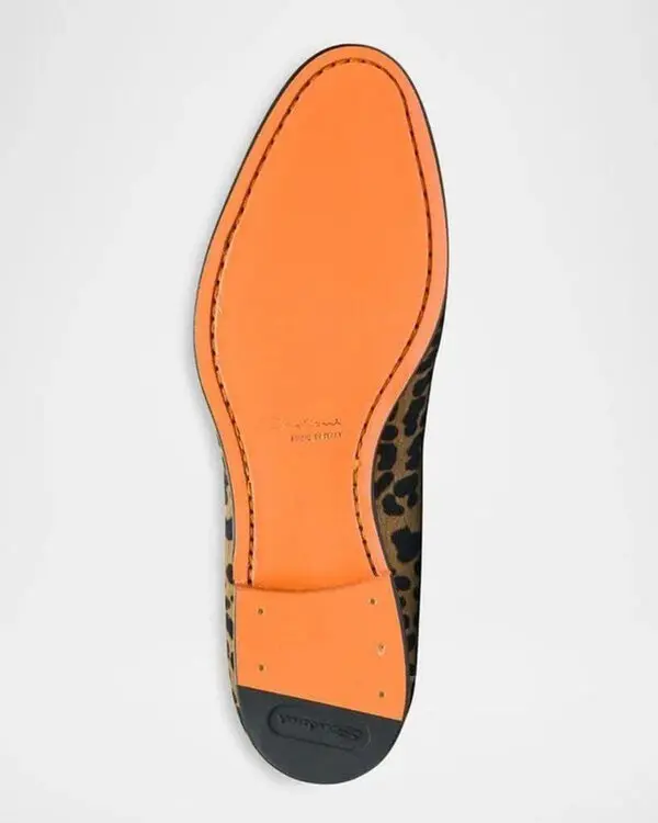 Santoni Calf Hair Tassel Loafers