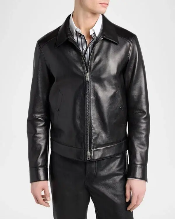 TOM FORD Apos;s Full-zip Grained Leather Jacket