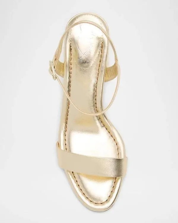 CHRISTIAN LOUBOUTIN 85mm Jane Metallic Leather Ankle-strap Sandals - Platine