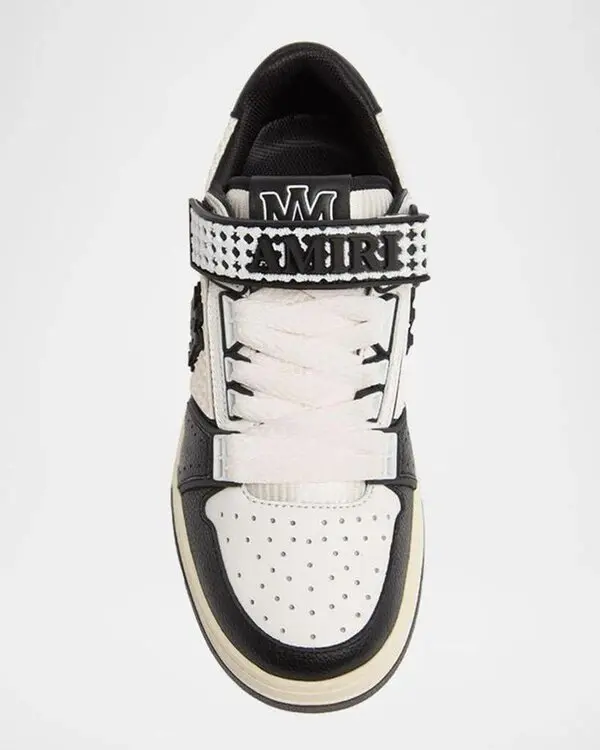 Amiri Apos;s Ma Skyline Mesh And Leather Low-top Sneakers - Black