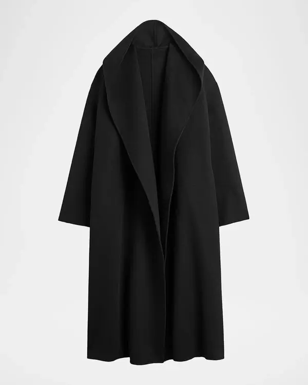TOTEME Hoodie Wool Belted Coat